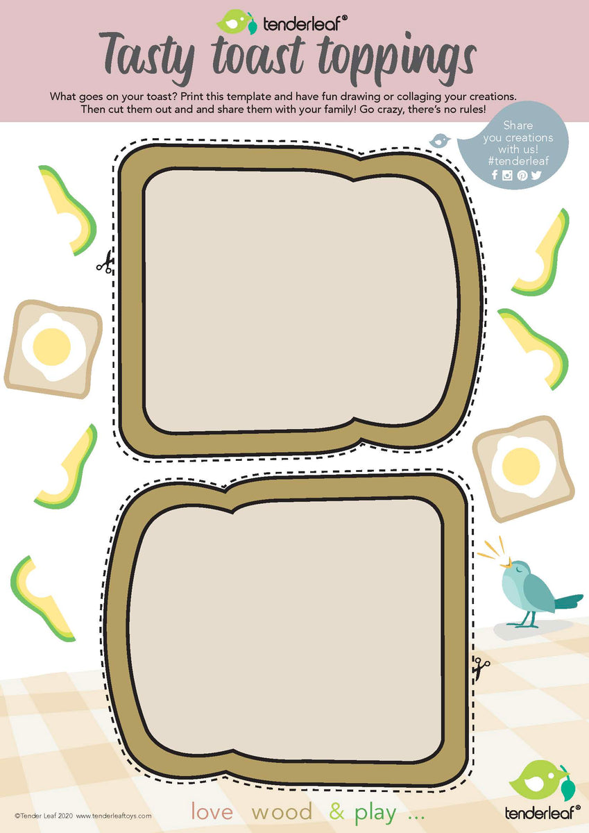 ThreadBear Design Printable Download | Tasty Toast Toppings