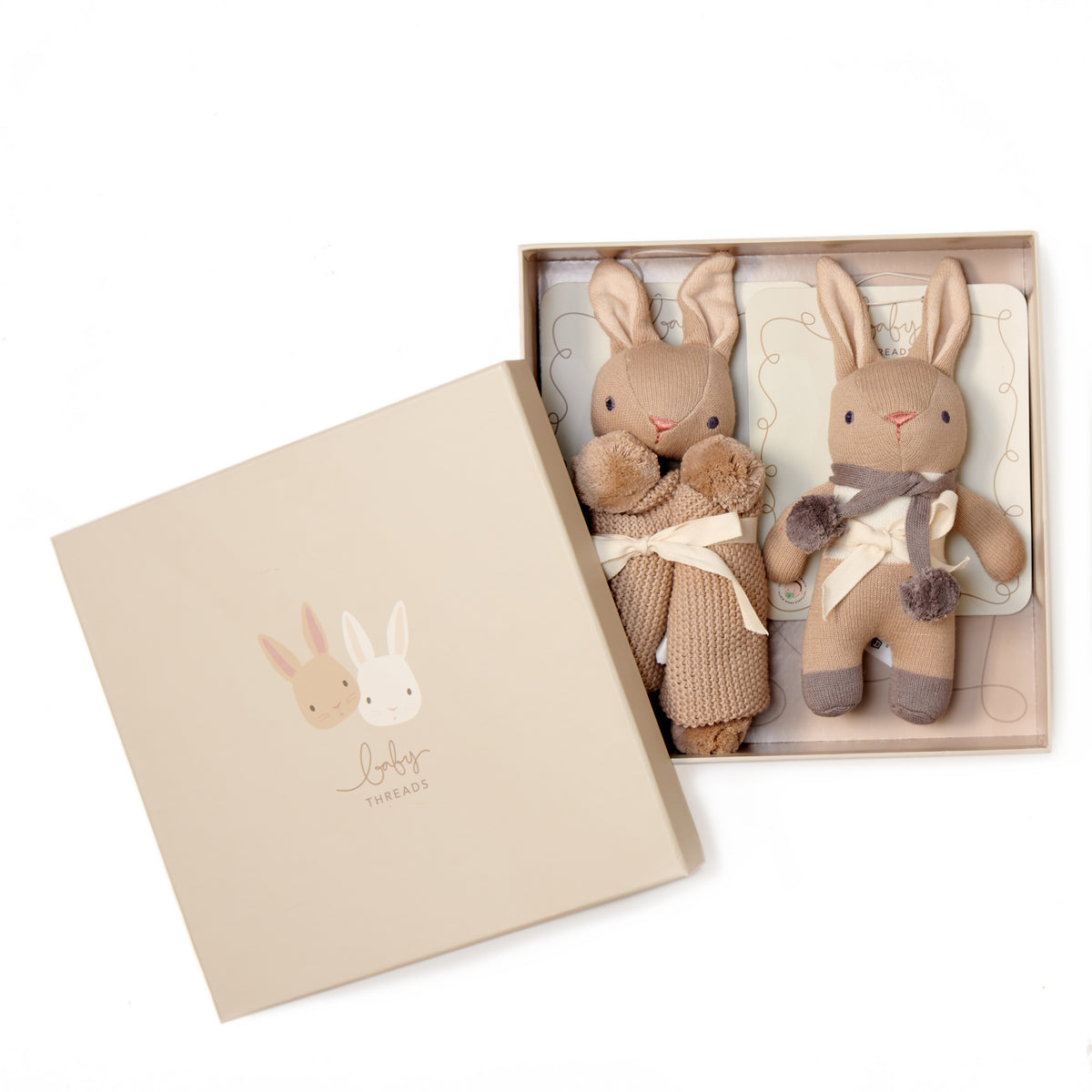 ThreadBear Design | Baby Threads Taupe Bunny Gift Set