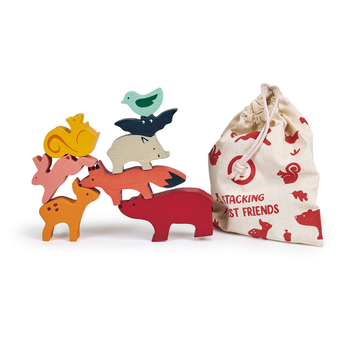 Happy Stacking Forest | Mentari Toys | Wooden Stacking Toy For Toddlers