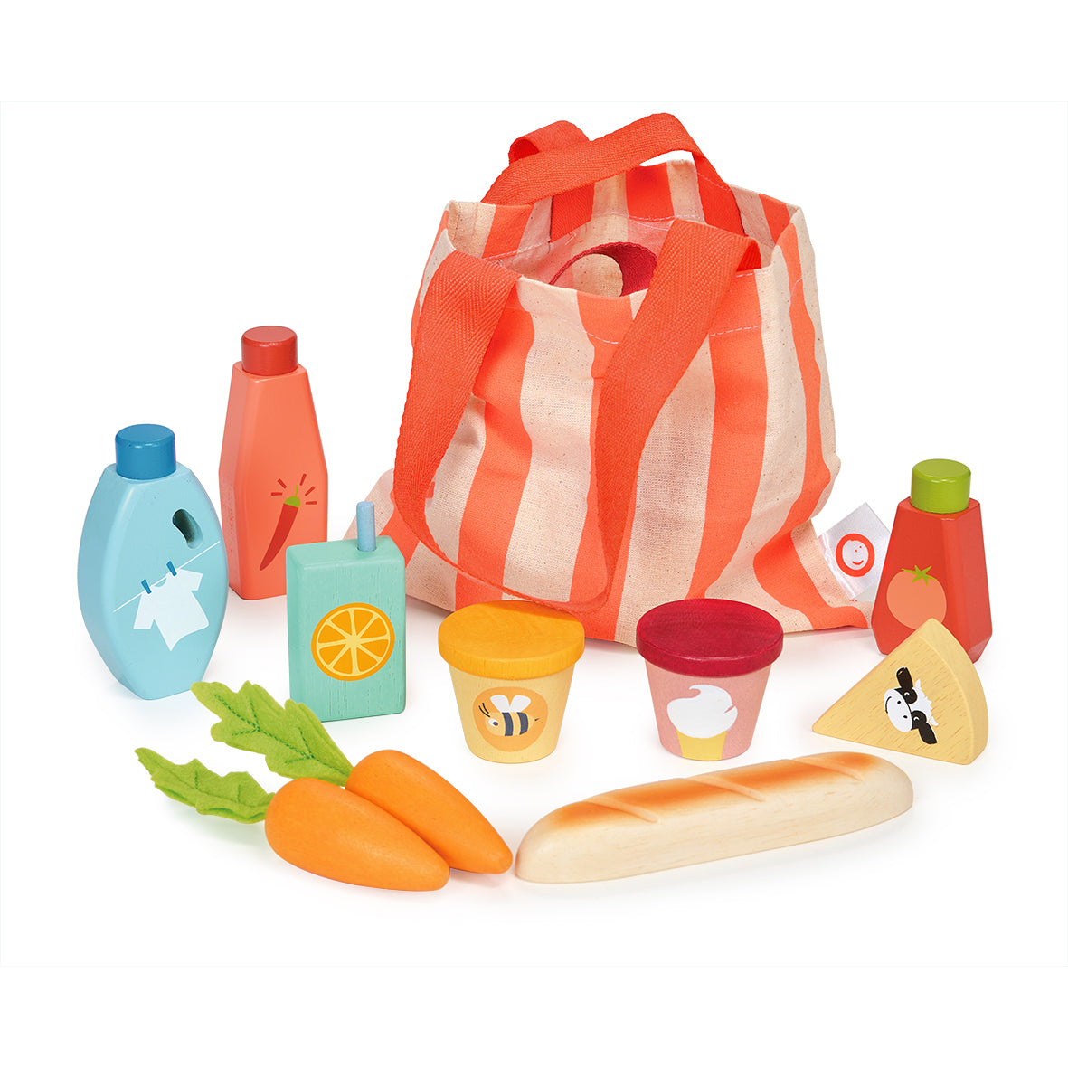Bargain Grocery Bag | Mentari Toys | Wooden Play Food