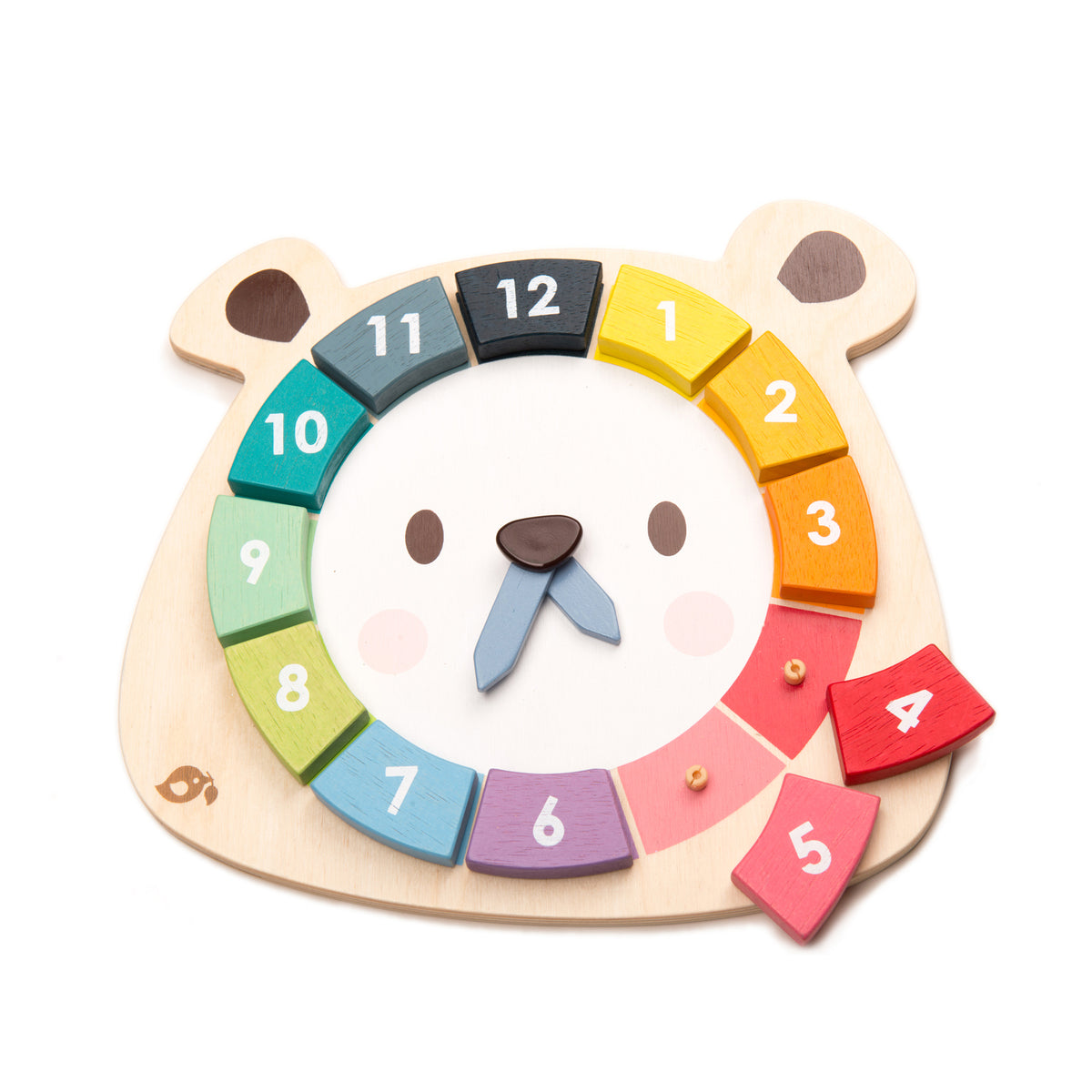 Bear Colours Clock | Tender Leaf Toys | Wooden Educational Clock Toy